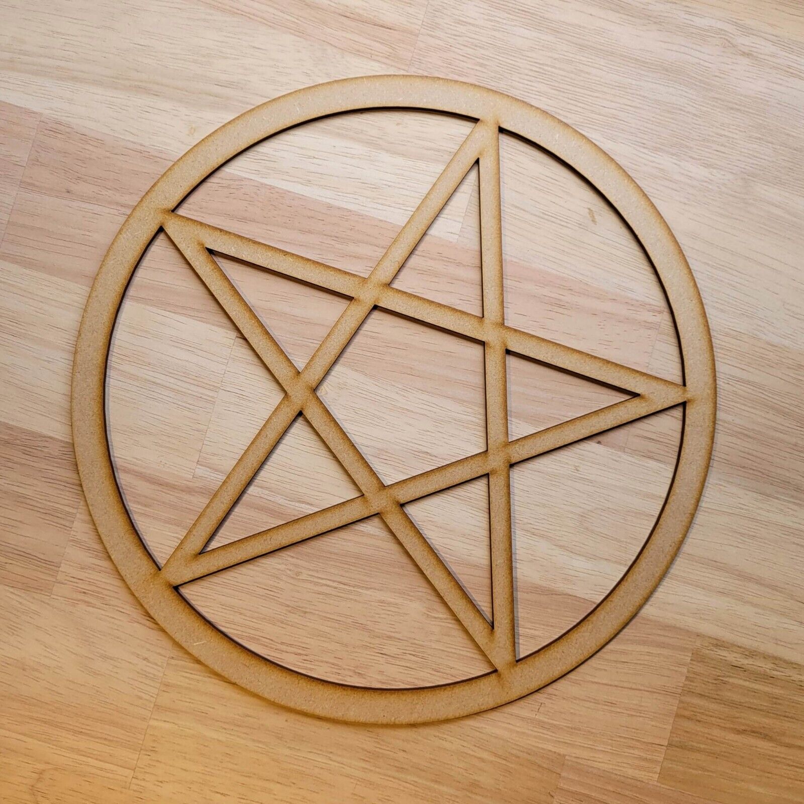 Wooden MDF Wiccan Pentagram Pentacle Symbols Large Shapes Craft 5-60cm