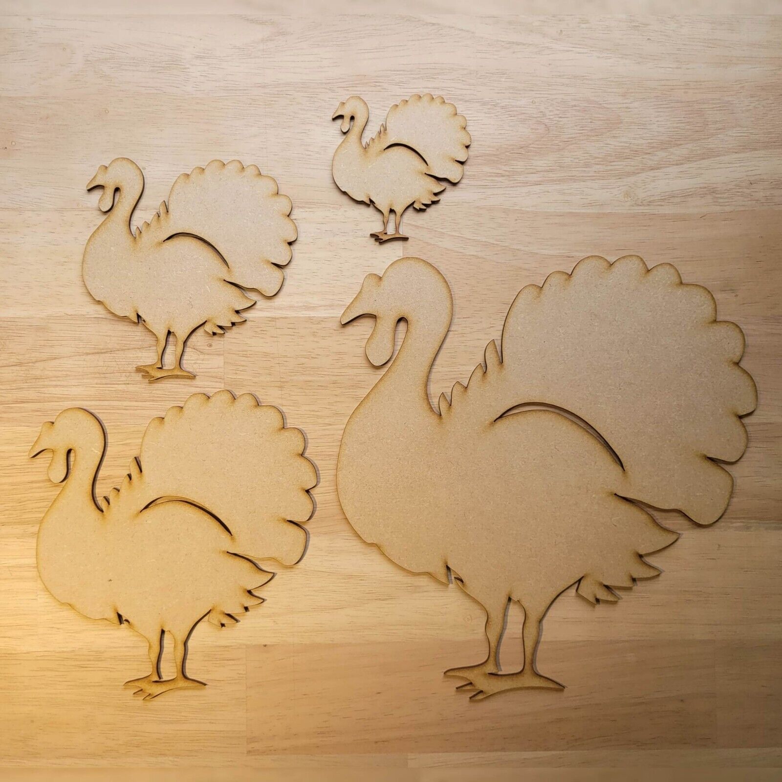 Large Wooden Farm Animal Turkey Shapes MDF 10-60cm 3mm Thick Sign Craf